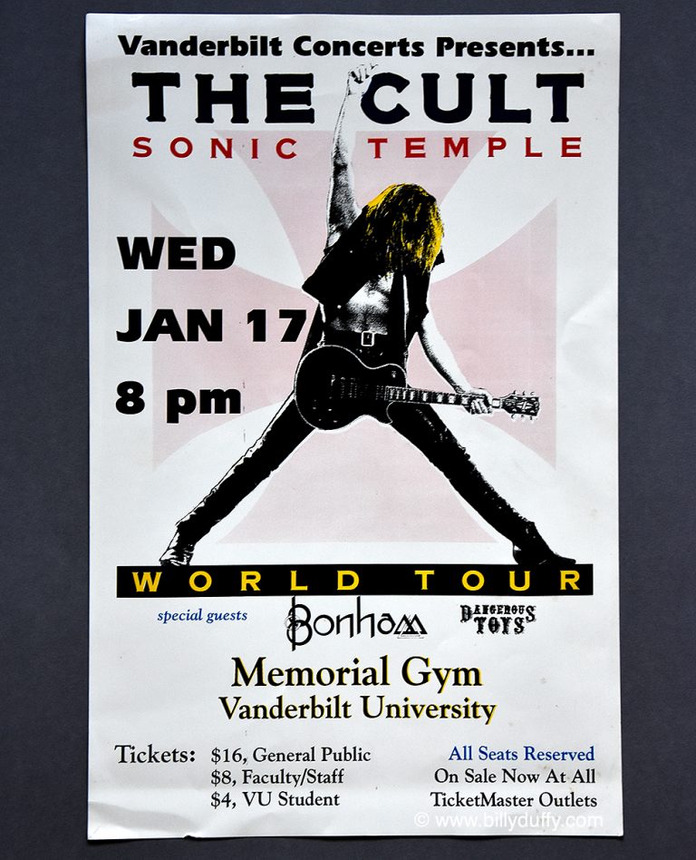 The Cult Poster 17-01-1990 - Billy Duffy